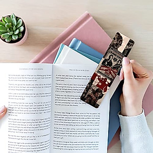 Bookmarks Ruler Metal The Bookography Walking Measure Dead Tassels Collage Bookworm for Markers Reading Gift Bibliophile Christmas Ornament Bookmark Book