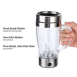 Fdit Premium Electric Coffee Self Stirring Cup, Stainless Steel Portable Mixing Mug/Shaker Cups for Coffee/Tea/Hot Chocolate/Milk