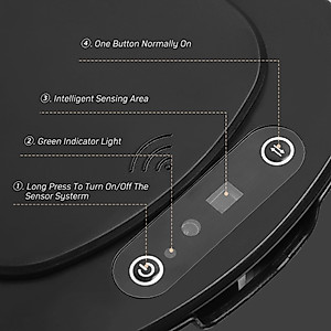 FRESHLIX Automatic Bathroom Garbage Bin with Lid, 6 Gallon Touchless Trash Bin, Smart Electric Narrow Waterproof Trash Can for Toilet, Office, Kitchen, Bedroom, Living Room