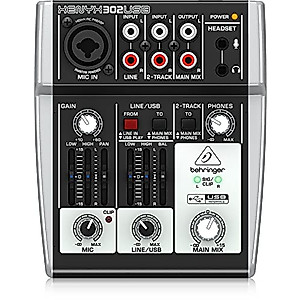 Behringer XENYX 302USB Premium 5-Input Mixer with Mic Preamp and USB/Audio Interface