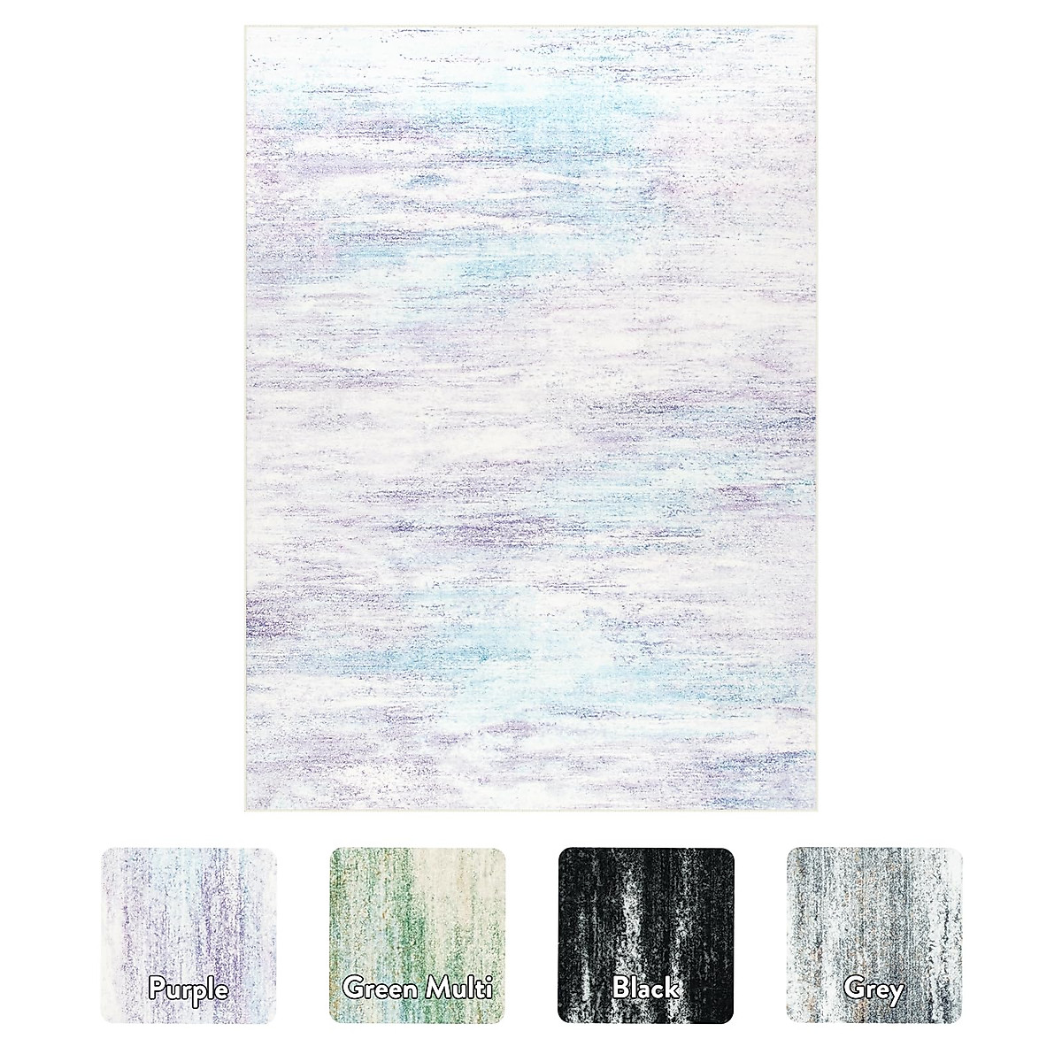 LIVEBOX Machine Washable Area Rugs 8x10 Lavender Rug Girls Bedroom Rug, Soft Ultra-Thin Nursery Rug Girl for Living Room, Modern Purple Rug for Girls Room, Lilac Rug for Nursery Room