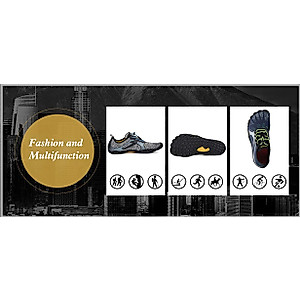 SAGUARO Mens Minimalist Shoes Barefoot Trail Runner Wide Toe Box Breathable Walking Gym Athletic Beach Swimming Pool Kayaking Water Shoes Grey