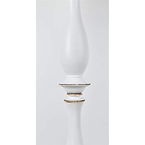 Crestview Collection Evolution Harper Resin Rattan Floor Lamp in White