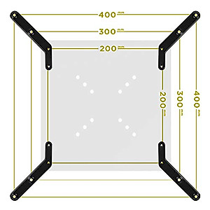 Mount-It! VESA Mount Adapter Kit | TV Wall Mount Bracket Adapter Converts 200x200 mm Patterns to 300x300 and 400x400 mm | Fits Most 32 Inch to 55 Inch TVs | Hardware Included