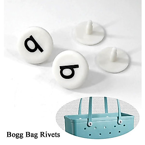 4Pcs Replacement Buttons and Waterproof Bag for Bogg Bag,Bogg Bag Accessories of Original X Large,Perfect with Beach Bag Practical White (Waterproof Bag + Buttons)