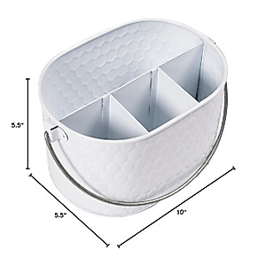 CLEENTABLE utensil caddy for parties, utensil caddy for countertop, kitchen utensil caddy, plate and utensil caddy - picnic utensil caddy, kitchen utensil caddy for countertop - 10 Inches (Grey)