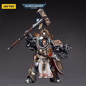 JOYTOY Warhammer 40,000 1/18 Action Figure Grey Knights Grand Master Voldus Collection Model(5.03inch)