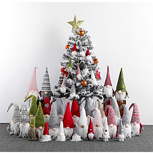 Funoasis Holiday Gnome Handmade Swedish Tomte, Christmas Elf Decoration Ornaments Thanks Giving Day Gifts Swedish Gnomes tomte 16 Inches (Khaki)