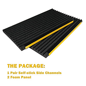 LBG Products Window Air Conditioner Foam Insulation Panels,AC Side Insulating Panel Kit,2 Pack,Black, 17in High x 9in Wide x 7/8in Thick