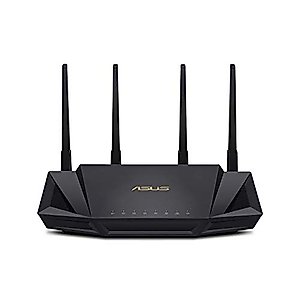 ASUS WiFi 6 Router (RT-AX3000) - Dual Band Gigabit Wireless Internet Router, Gaming & Streaming, AiMesh Compatible, Included Lifetime Internet Security, Parental Control, MU-MIMO, OFDMA