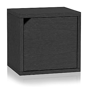 Way Basics Closet Organizer and Storage - Modular Connect Door Cube (Tool-free Assembly), Black