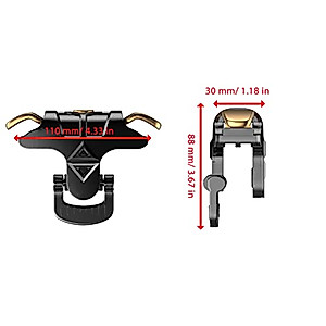 Tuimiyisou Mobile Game Trigger Phone Joystick Grip Trigger Pubg Joystick for Smartphone Black Gold 1Pair mobile game trigger-holder