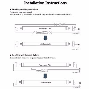 JOMITOP 8ft Led Tube Light,T8 LED Light Bulb 8 foot, 45W (100W Equivalent),Single Pin FA8 Base Led Shop Lights,Dual-Ended Power, Cold White 6000K, 5400LM, Clear Cover, AC 85-277V 4 Pack