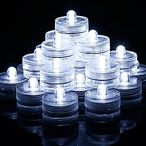 Newhouse Lighting LED Tea Lights Realistic and Bright Battery Flameless Candles, Party Water, White 36-Pack
