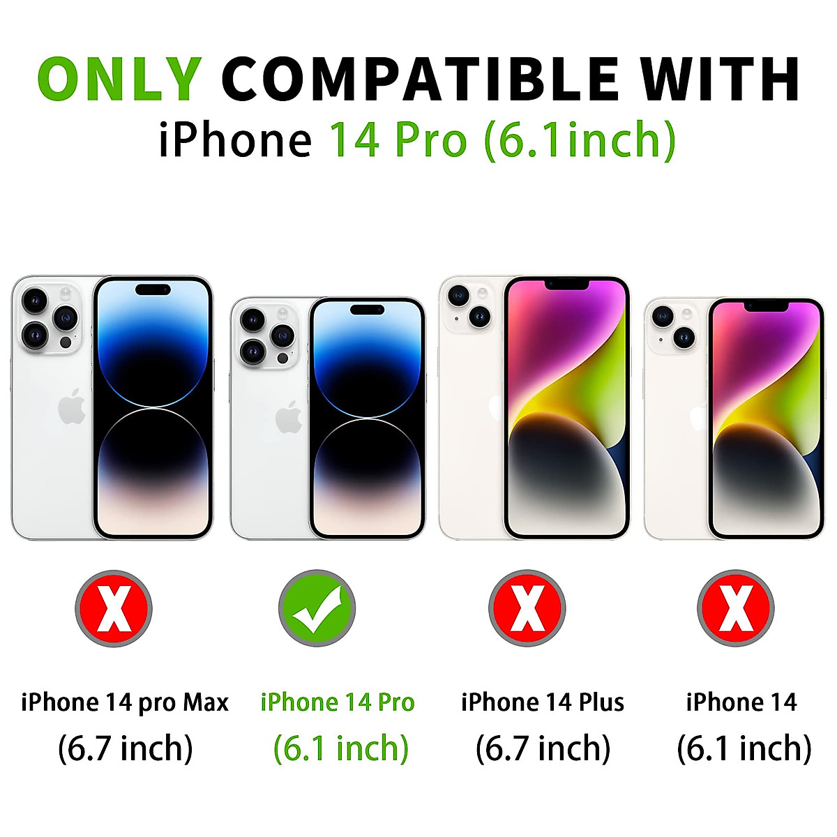 FYY Designed for iPhone 14 Pro 6.1 Case, [Compatible with Magsafe Charging] 2-in-1 Magnetic Detachable Wallet Phone Case with Card Holder Protective Cover for iPhone 14 Pro 6.1" 2022 Blue