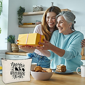 Eins Haunted House Makeup Bags for Women,Cosmetic Bag Horror Movies Zipper Pouch Travel Bag Portable Makeup Storage Organizer for Friends (gw-hei)