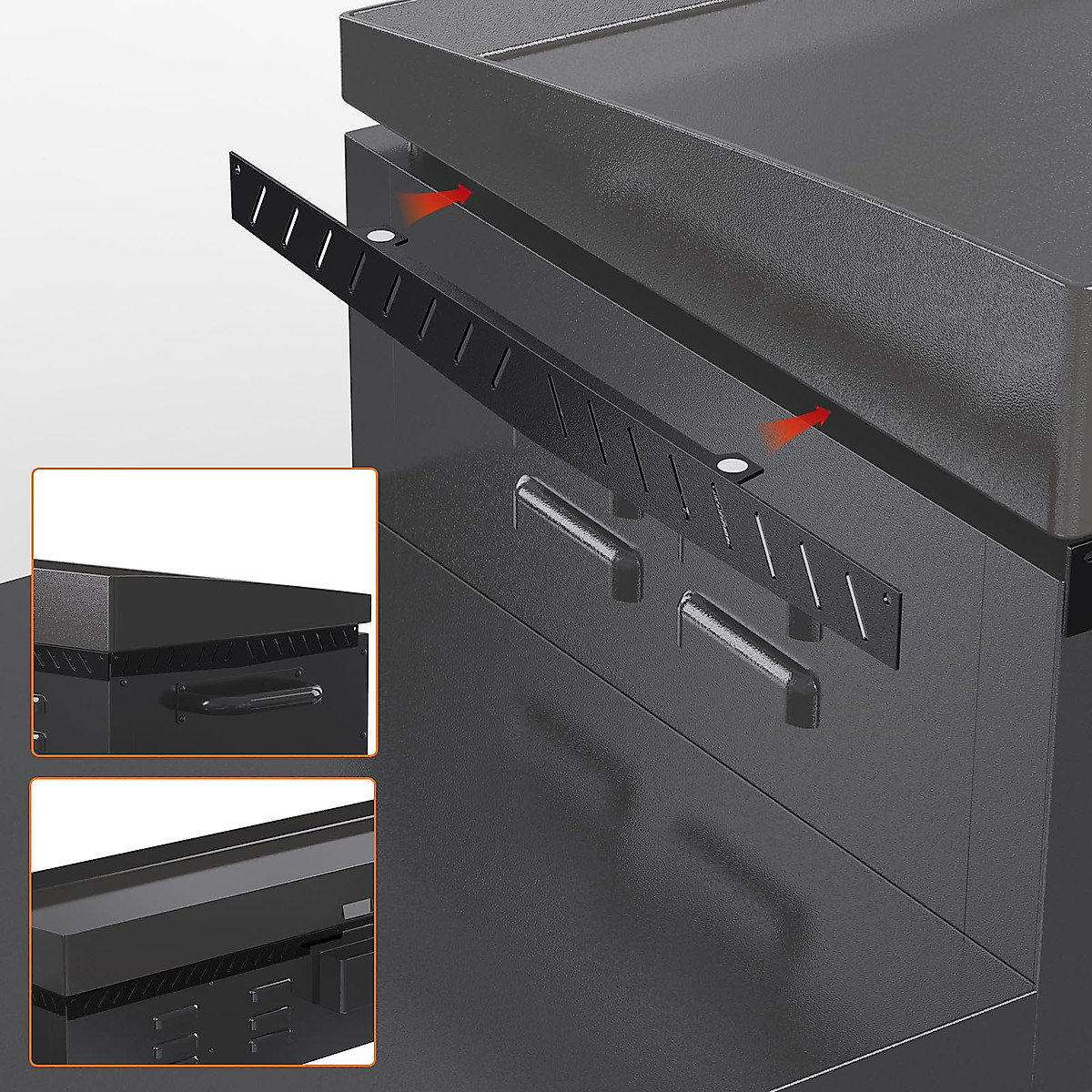 Upgraded Wind Guard for Blackstone 28 Inch Griddle, Magnetic Stainless Steel Wind Screens Protect Flame & Hold Heat, Compatible with Rear Grease Cup Hood and Side Shelf, Gas Saving, Grilling Gifts