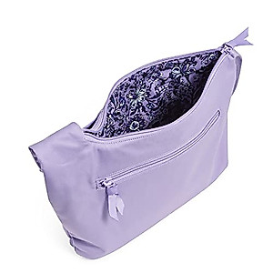 Vera Bradley Women's Cotton Crossbody Sling Purse, Lavender Petal - Recycled Cotton, One Size