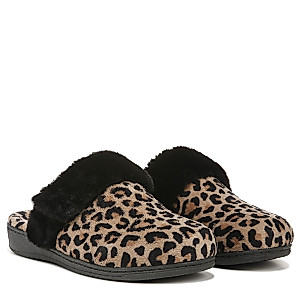 Vionic Adjustable Slipper With Orthotic Arch Suppor Natural Leopard - 9 Medium