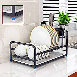 PDGJG Multifunctional Dish Drainer Cutlery Cup Drying Holder Rack Stainless Steel Drainer Tray Kitchen for Kitchen Ware ( Color : D )