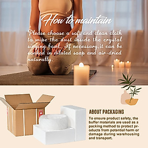 432HZ Set of 3 PCS 8-12 inch Quartz Crystal Singing Bowls 8'' B 10'' E 12'' C With Case Bag