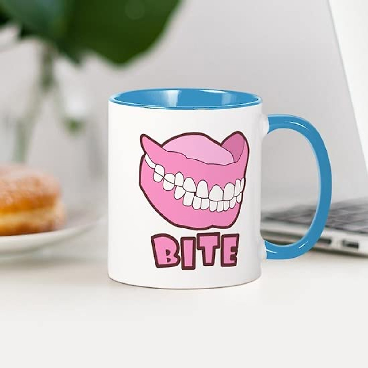 CafePress False Teeth Dentures Bite Coffee Mug Ceramic Coffee Mug, Tea Cup 11 oz