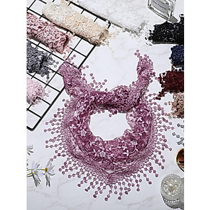 Zhanmai 12 Pcs Veils for Church Catholic Mass Veils for Women Catholic Lace Triangle Lace Mantilla Floral Tulle Scarf Covering (Vibrant Color)