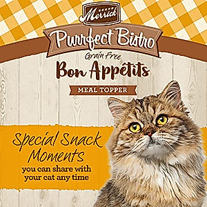 Merrick Purrfect Bistro Bon Appetits Grain Free Wet Cat Food Chicken Recipe Morsels in Gravy, 3 Ounce (Pack of 24)