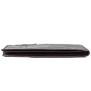 Big Skinny Men's L-Fold Passcase Slim Wallet, Holds Up to 30 Cards, Black