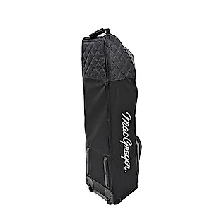 MACGREGOR Golf MACTC003SD MACTEC Deluxe Wheeled Golf Travel Cover Bag, Black/Black