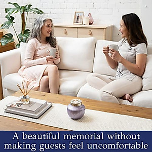 FOVERE – Small Urns for Human Ashes – Purple Ashes Keepsake Urn – 100% Handmade Decorative Urns for Males and Females. Pet Urn for Dogs Ashes and Cats.