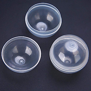 Zonster 10pcs Clear Plastic Balls Empty Round Clear Capsules for Toy Gumball Machines Small Containers Surprise