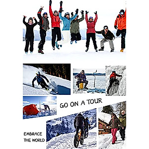 TRGPSG Mens Hiking Pants, Fleece Lined Snowboard Pants, Multi-Pocket Windproof Snow Ski Pants, Soft Shell Warm Winter Pants JRG3 Black 32