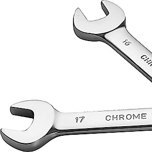 SmarketBuy Ratcheting Wrench Set 12Pcs, Multifuctional Combination Ended Spanner Kit Metric 8-19MM Chrome Vanadium Steel Flex-Head Ratchet Wrenches with Carrying Bag