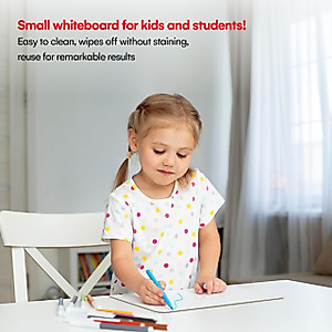 Board Geeks 25 Classroom Dry Erase Board for Kids 9"x12"- Small White Boards for Students, White Board for Kids, Teachers - Mini White Boards | Double Sided Small White Board Bulk (25 Pk)