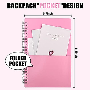 UNMOONY A5 Dotted Spiral Notebook, 6 Pack 120 Pages, Dot Grid Journal with 120 GSM Thick Dotted Bullet Paper, 6 Macaron Transparent Colors Hardcover, for Bullet Journaling 5.7"x 8.5"