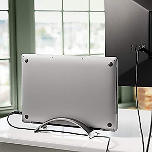 Twelve South BookArc for MacBook | Space-Saving Vertical Stand to Organize Work & Home Office for Apple MacBooks, *Now Compatible with M1 MacBooks* (Silver)