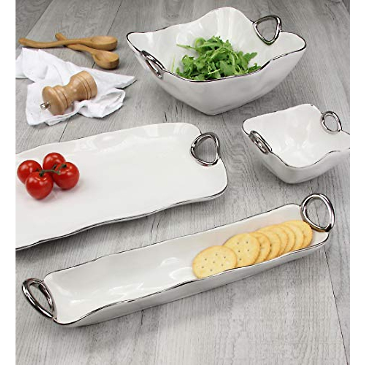 Pampa Bay Handle with Style Small Porcelain Platter