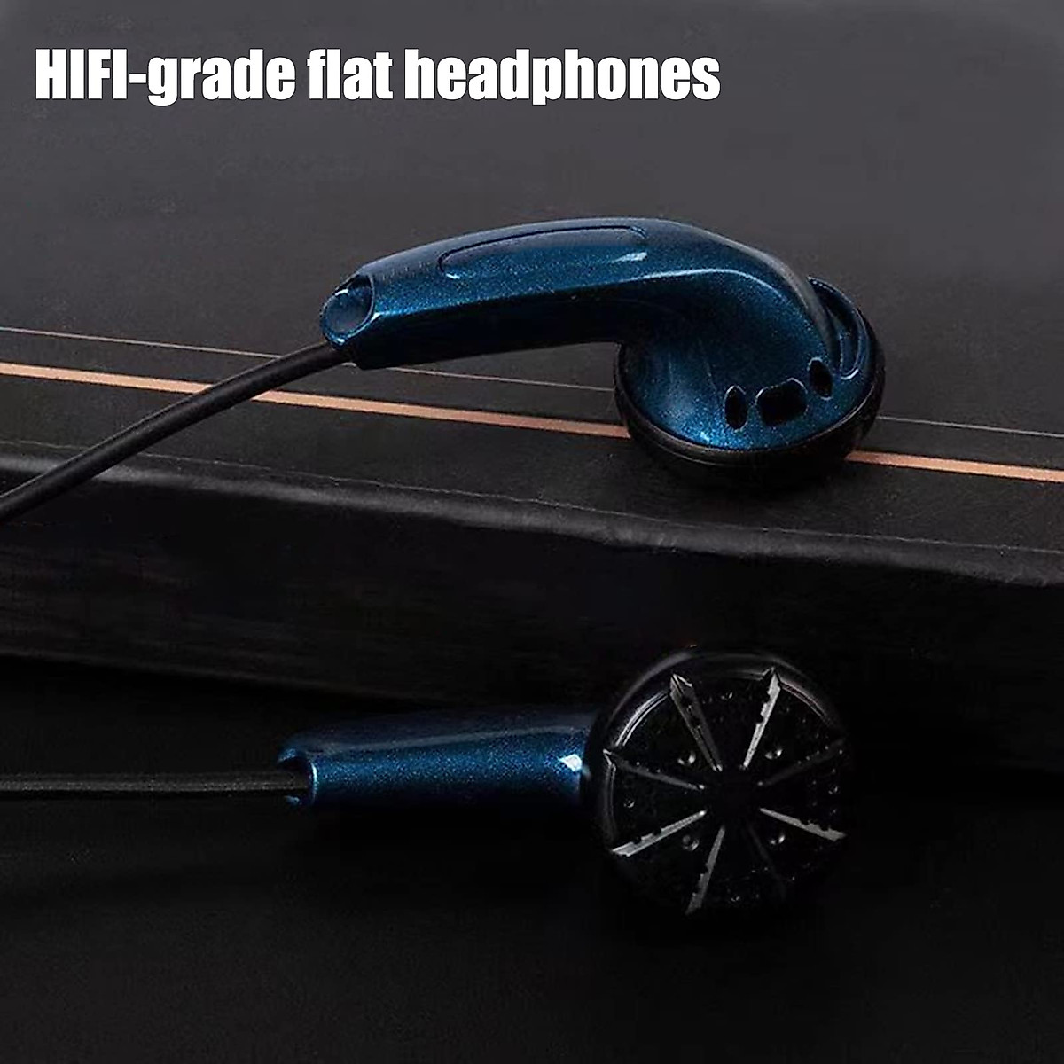 Saterkali Earbud Stable Transmission Anti-Winding Universal 3.5mm Mini Sports Gaming Earphone Phone Accessories Blue