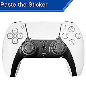 PS5 Logo Underlay Sticker for Playstation 5 Console & PS Logo Vinyl Decal Sticker for DualSense Controller (Classic Retro-Look Color) - 2 Packs