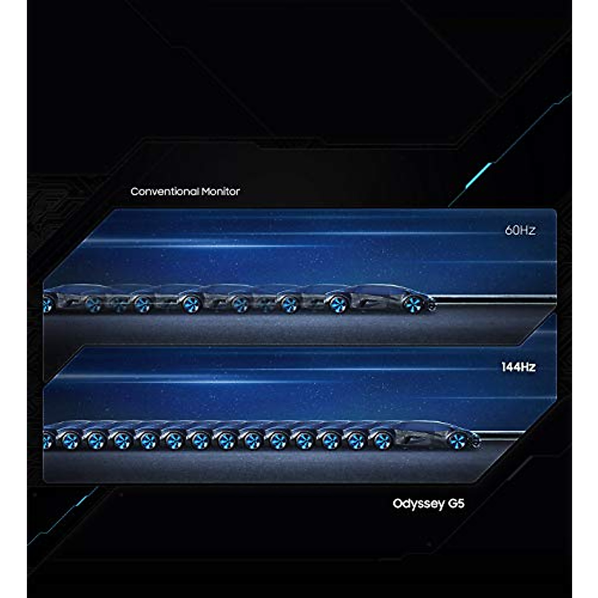Samsung 32” Odyssey G5 Gaming Monitor, WQHD (2560x1440), 144Hz, Curved, 1ms, HDMI, Display Port, AMD FreeSync Premium, HDR10, LC32G55TQWNXZA, Black