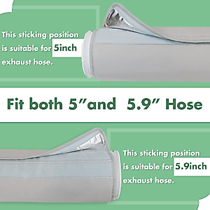 Memrita Portable Air Conditioner Hose Cover Wrap for both 5 inch and 5.9 inch Diameter Exhaust Duct Vent, Insulated AC Hose Cover for Portable Air Conditioners, Grey