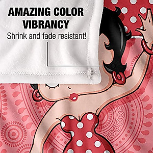 Betty Boop Paisley & Polka Dots Officially Licensed Silky Touch Super Soft Throw Blanket 50" x 60"