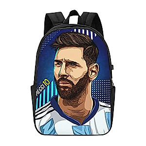 Customized For Football Fans Multifunction With #10 Messi Logo Backpack Travel Sports Backpack, Computer Bag For Men Women