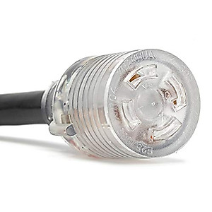 WEN PC1550 15 ft. 10-Gauge Transfer-Switch-Ready Generator Adapter Extension Cord, Black