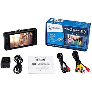 ClearClick Video to Digital Converter 3.0 (Third Generation) - Record Video & Audio from VCR's, VHS, AV, RCA, Hi8, Camcorder, DVD, Turntables, Cassette Tapes