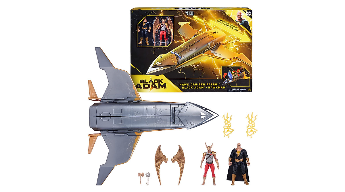 DC Comics, Hawk Cruiser Patrol, Includes Black Adam and Hawkman Action ...