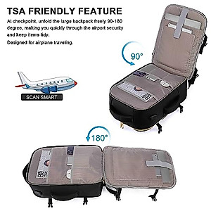 MOMUVO Large Travel Backpack for Women Airline Approved, 30L Carry on Backpack Flight Approved, 17 Inch Laptop Backpack Waterproof Luggage Backpack for Weekender Overnight Business