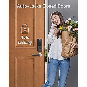 eufy Security Smart Lock Touch, Remotely Control with Wi-Fi Bridge, Fingerprint Keyless Entry Door Lock, Bluetooth Electronic Deadbolt, Touchscreen Keypad, BHMA Certified, IP65 Weatherproof