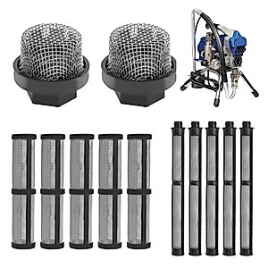 246385 246384 287032 Filter Set Replacement for Graco 390 395 490 495 495 595 3400 Airless Spray Filter Screen Set Pump Inner Core Filter Screen Suction Pipe Filter Screen Spray Gun Filter Screen